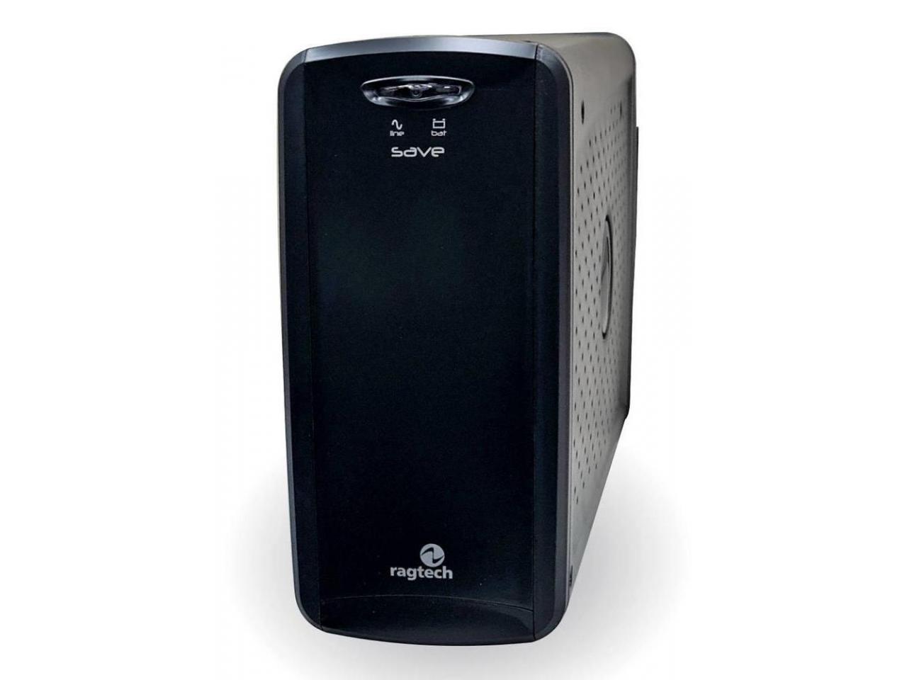 Nobreak Ragtech Save Home STD TI Full Black 600VA Bivolt RAGTECH 4114 - HARDSTORE em Porto Alegre