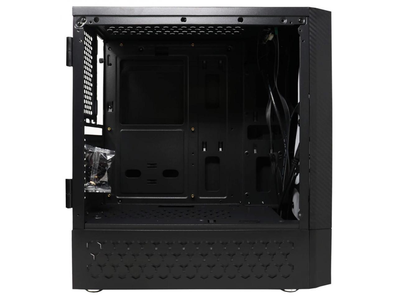 Gabinete Bluecase BG-018 LED RGB, Lateral em Acrílico, Mid Tower Black ...