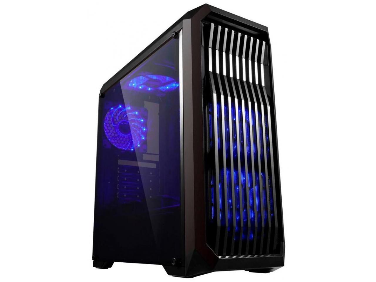 Gabinete Bluecase BG-019, Lateral em Acrílico, Mid Tower Black BG-019 ...