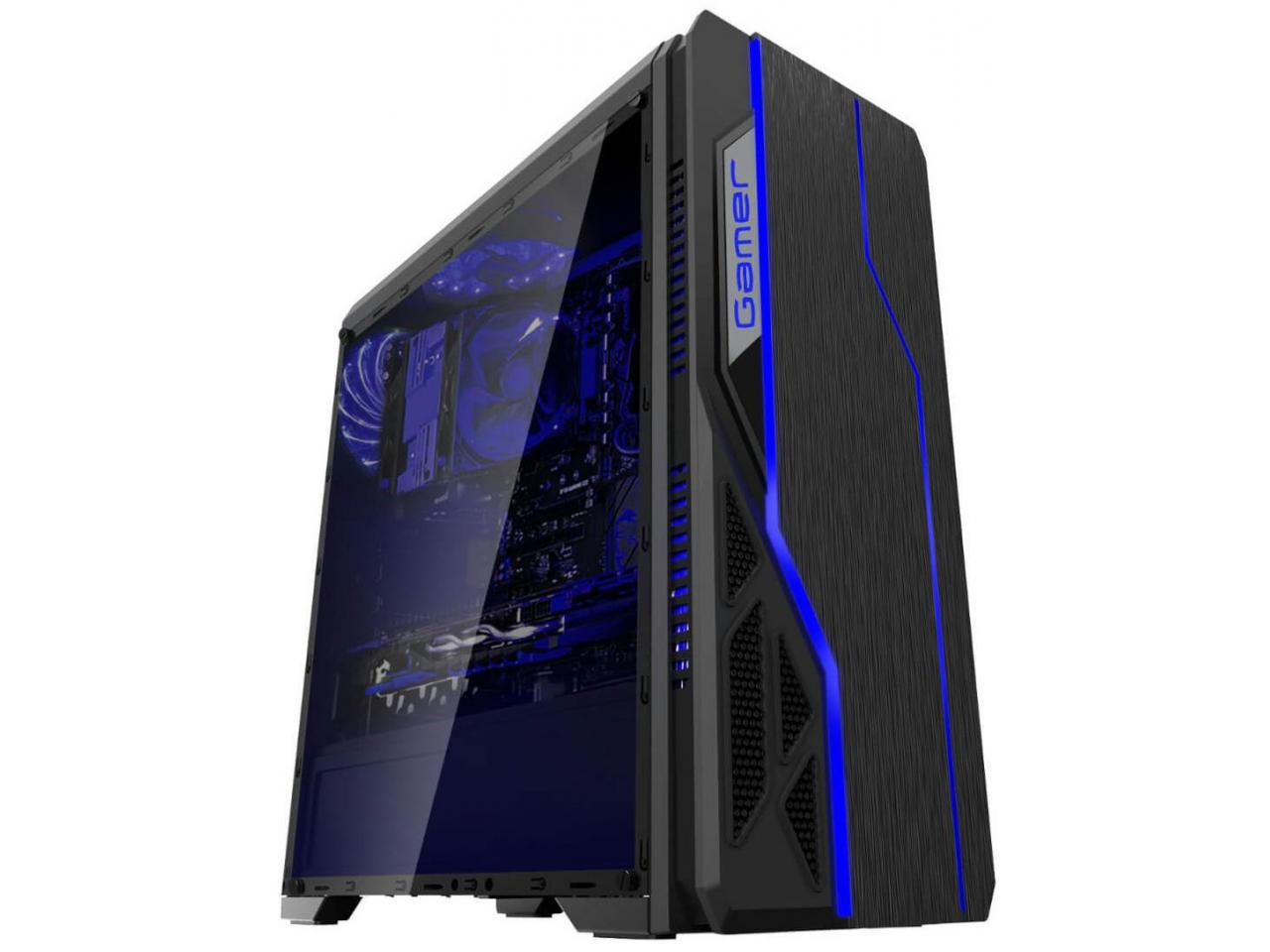 Gabinete Bluecase Gamer BG-009B RGB, Lateral em Acrílico, Mid Tower ...