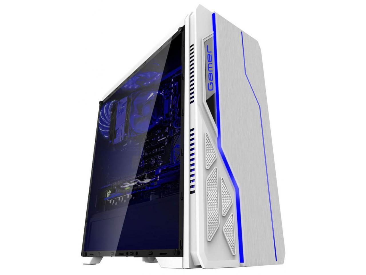 Gabinete Bluecase Gamer BG-009W RGB, Lateral em Acrílico, Mid Tower ...