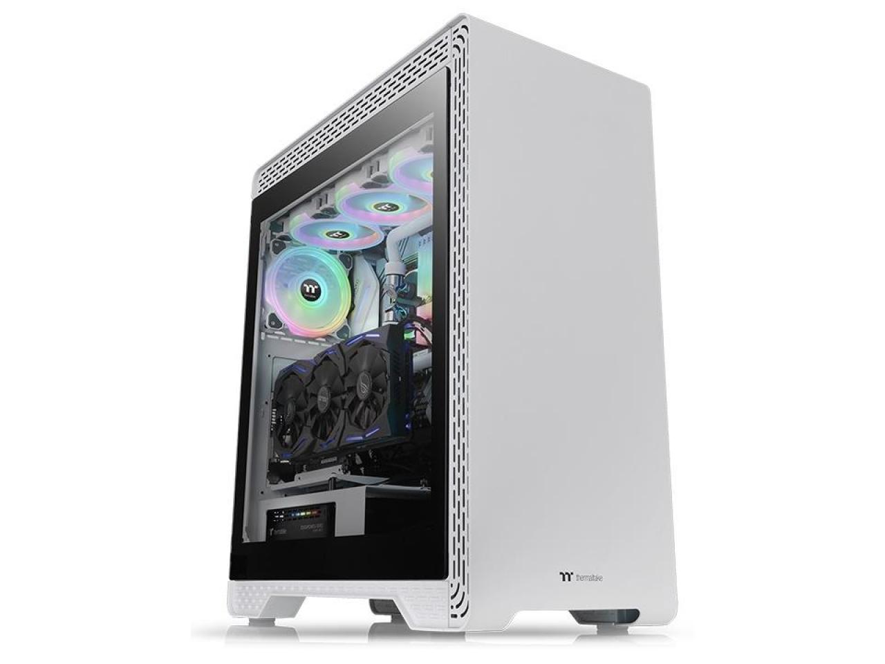 Gabinete Thermaltake S500 TG Snow Edition, Lateral em Vidro Temperado, 2 fans, Mid Tower White ...