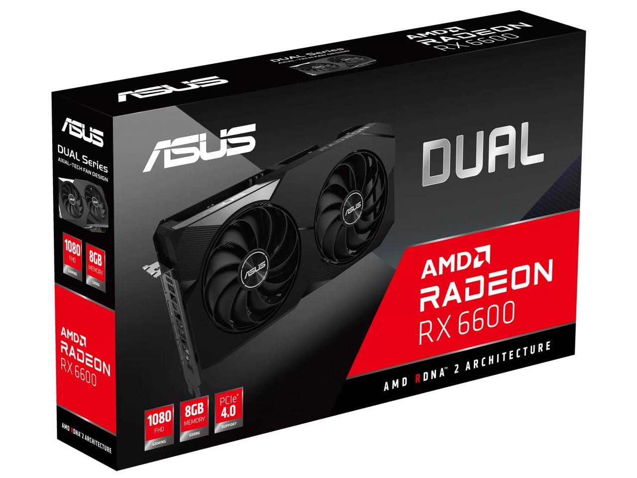 Placa de Vídeo ASUS AMD Radeon RX 6600 Dual 8GB GDDR6 128-bit PCI-E 4.0 ...