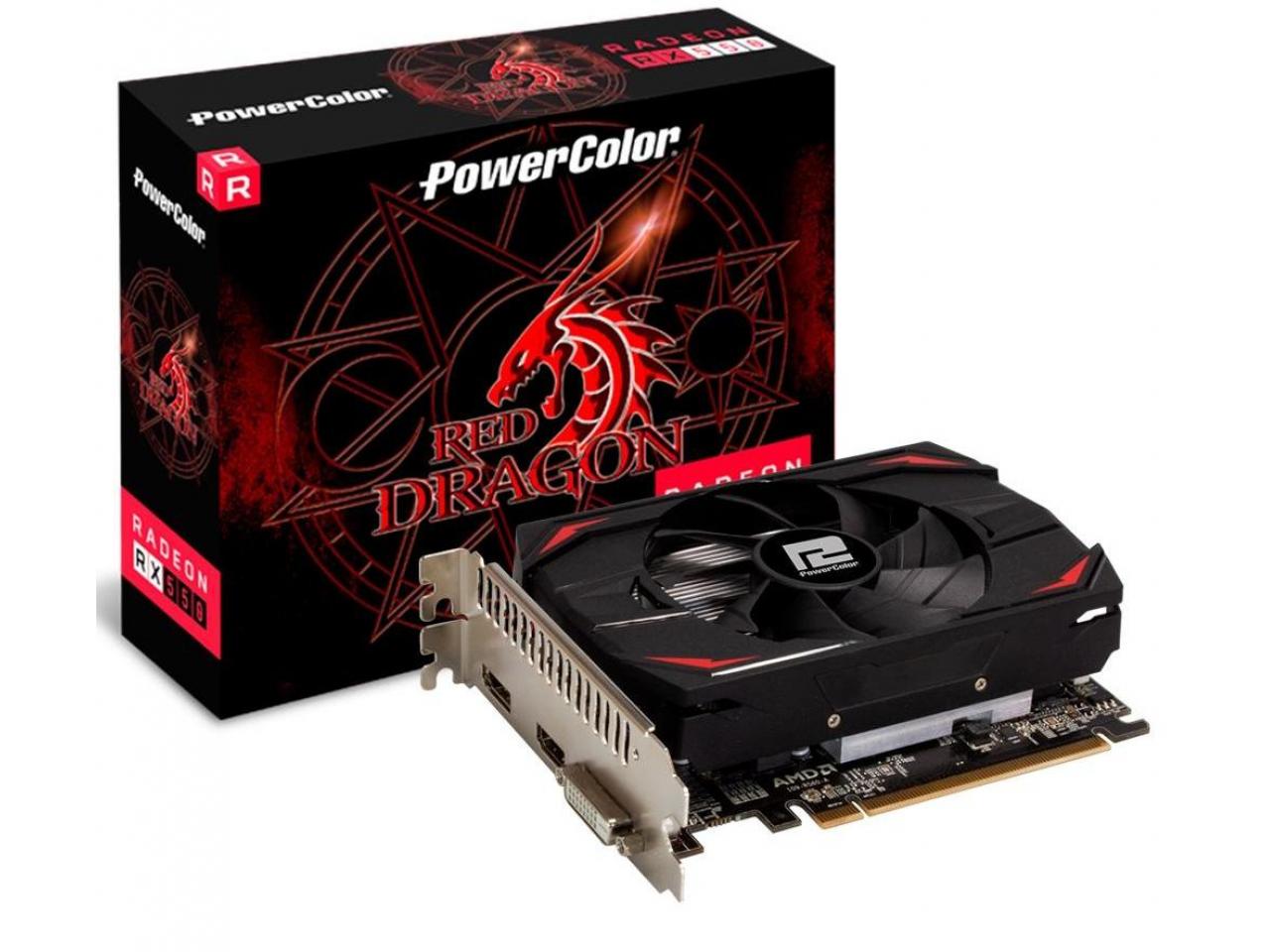 Placa de Vídeo PowerColor Radeon RX 550 Red Dragon 2GB GDDR5 64-bit PCI ...